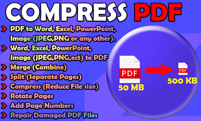 Reduce pdf file size by Skamalb | Fiverr