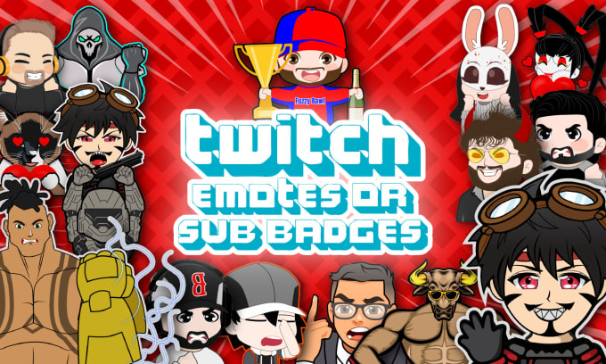 Design Custom Twitch Emotes Badges And Sub Badges For Your Stream By
