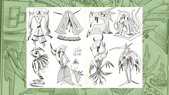 Create an ink creature for your tattoo by Jujubafitts | Fiverr