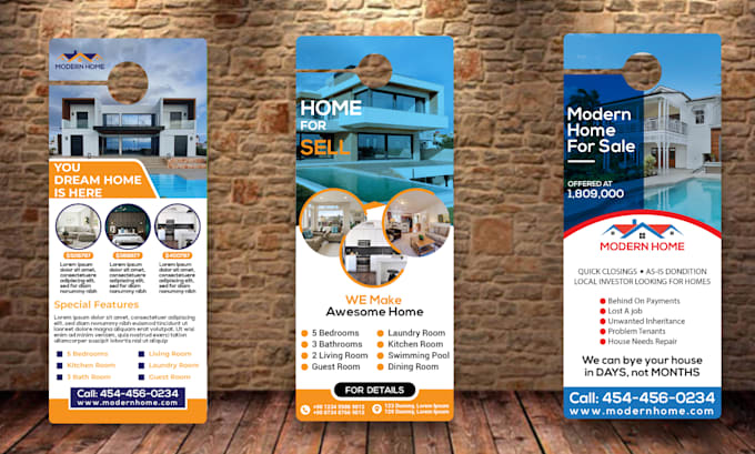 Design awesome real estate door hanger for you by Vastdesignr01 | Fiverr