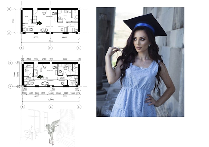 Draw your architectural floor plan in revit 2d