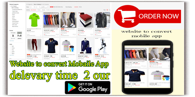Any website to convert mobile app professionally working by ...