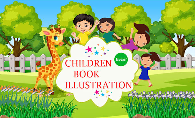 Make children book story illustrations, kids book covers and characters ...