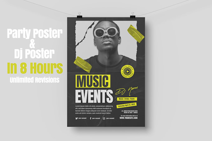 Design an amazing poster and flyer for dj event and music party by ...
