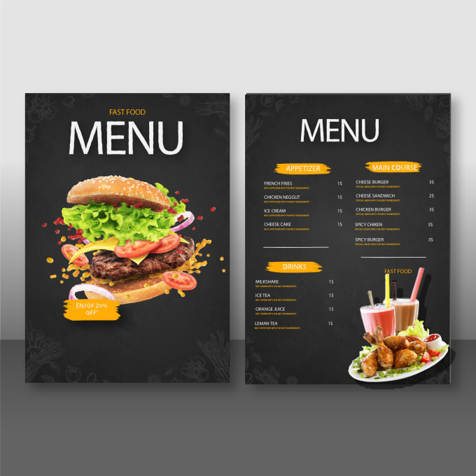 Design modern and professional restaurant menu design by Rarhibchalkha ...