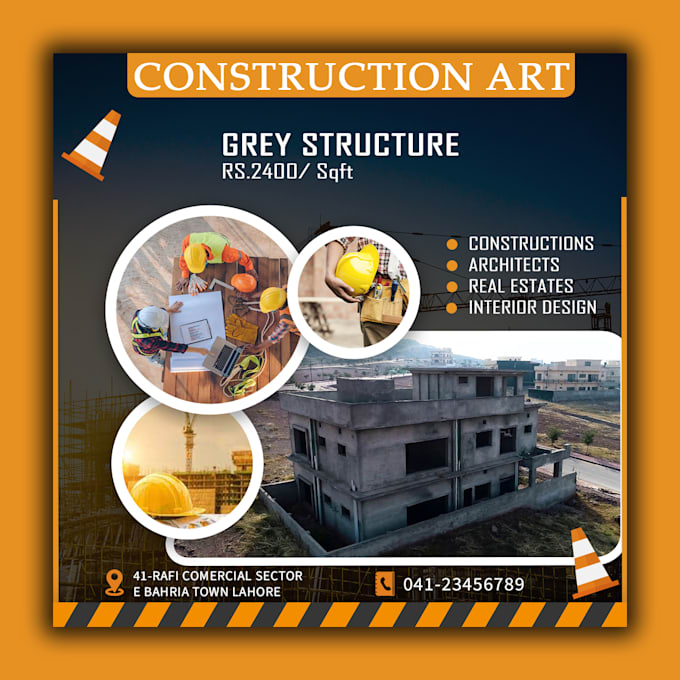 Create construction poster or flyer in very short time by Bilalboxer ...