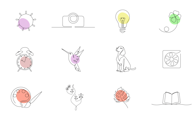 Design minimalist vector line art icons by Subujayd | Fiverr