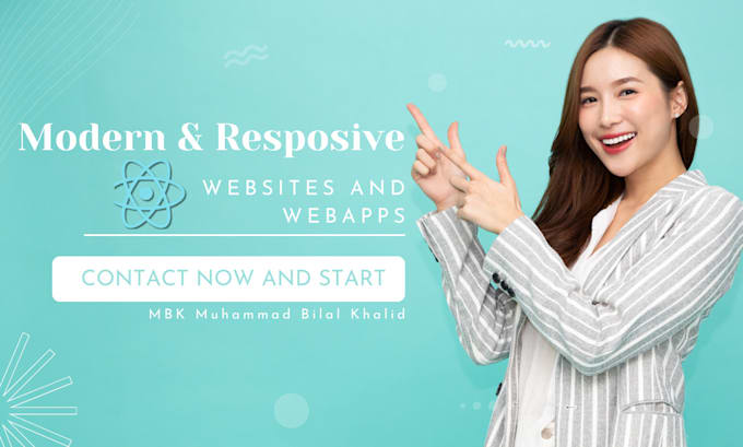 Custom web solutions with html css react nextjs and firebase by Bilalkhalid229 | Fiverr