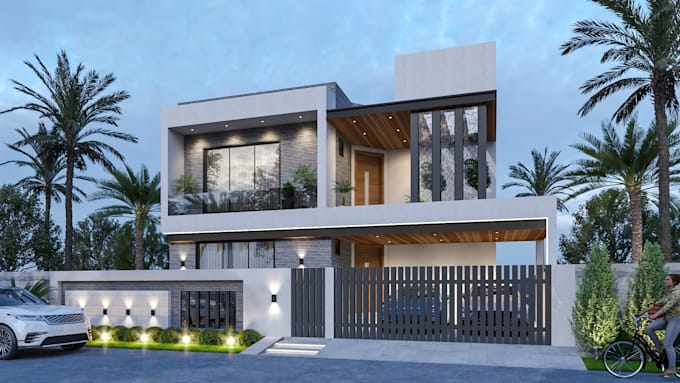 Design modern house with 3d modeling and rendering by Daniich | Fiverr