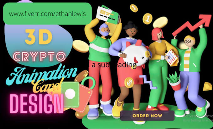 Create crypto 3d card animation, 3d model voxel art, 3d nft animation ...