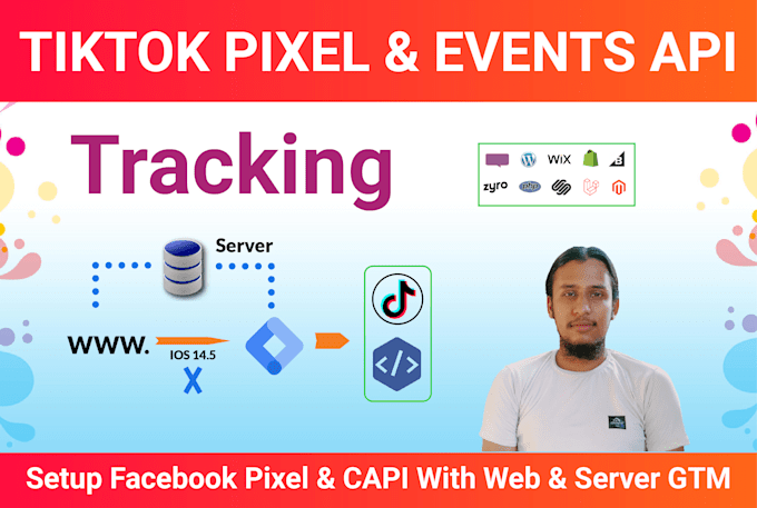 Setup tiktok pixel and events api with gtm, tiktok conversion tracking by Designer_rapiqi | Fiverr