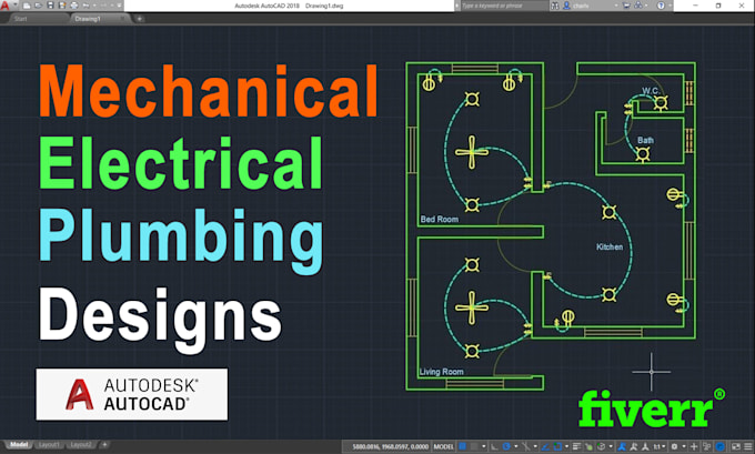 Design electrical, plumbing, hvac, mep drawings by Shaliyamep | Fiverr