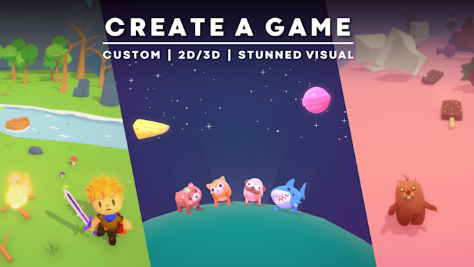 Develop a custom game with an adorable style graphic by Thn_toy | Fiverr