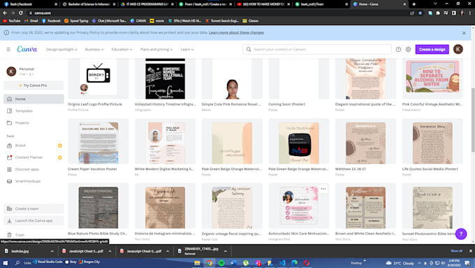 Create aesthetic outputs in canva by Keah_crsll | Fiverr
