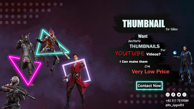Design 5 eye catching gaming thumbnails in 24 hours by Mello_waves | Fiverr
