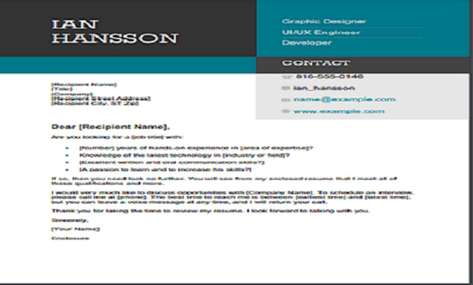 Write a cover letter for you respond your job posting by Arshadali595 ...