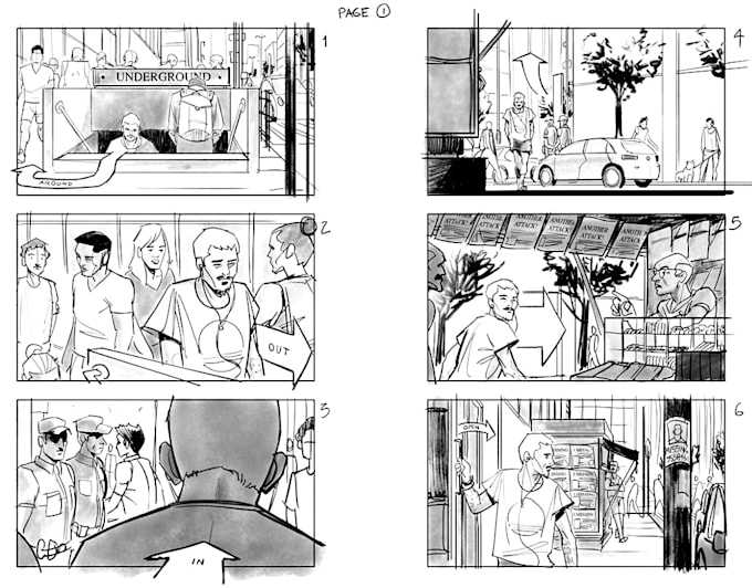 Create amazing storyboard frames for you by Inside_eye | Fiverr