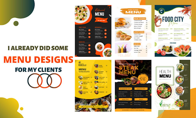 Do an impressive restaurant menu design by Syedshahadot | Fiverr