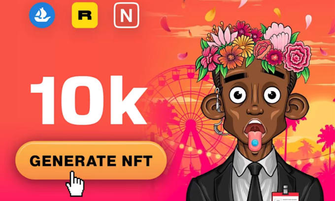 Generate unique nfts collection up to 50k with metadata and rarity by ...