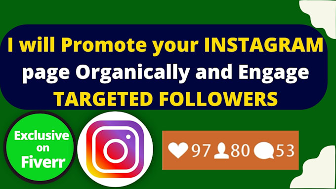 Promote your instagram page organically and engage targeted followers ...
