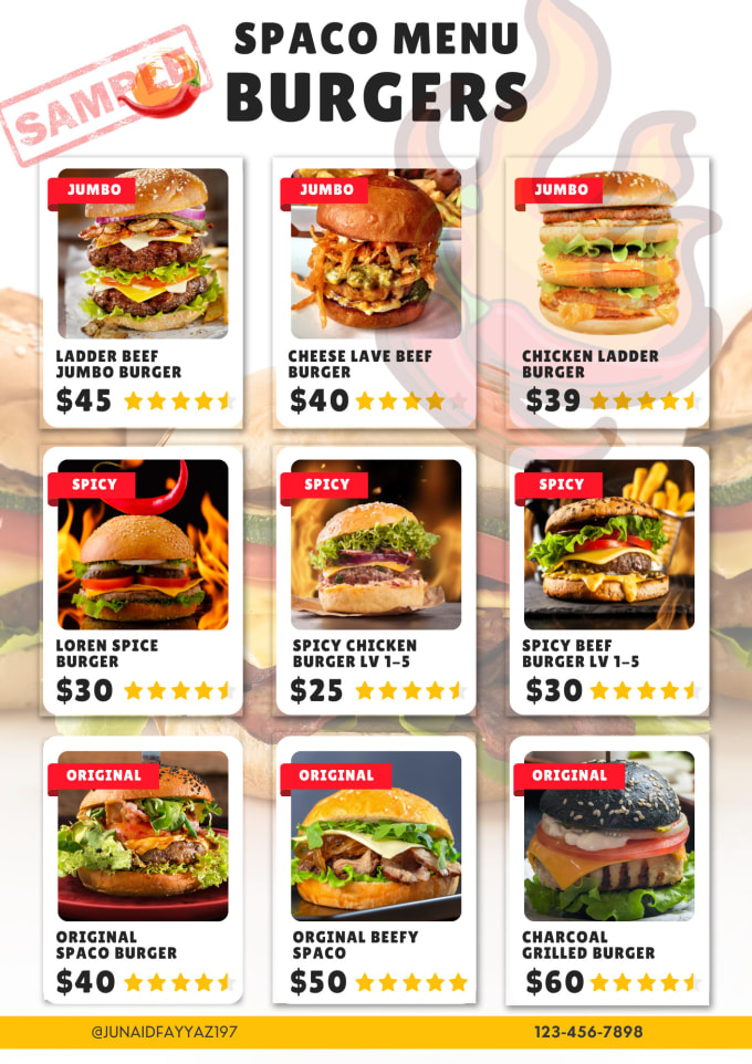 Design a striking and unique price menu, price list, pricing guide ...