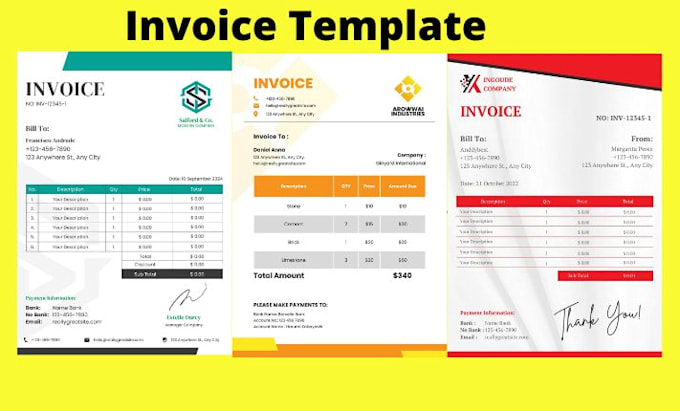 Design professional invoice template in 1 day by Andybest01 | Fiverr