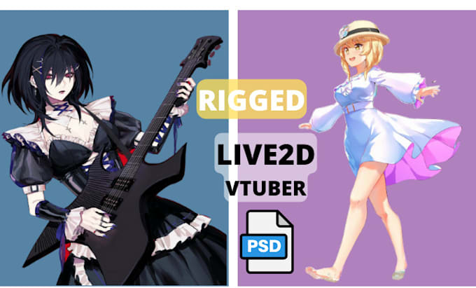 Draw vtuber, live2d model with amazing design, vtube character model ...