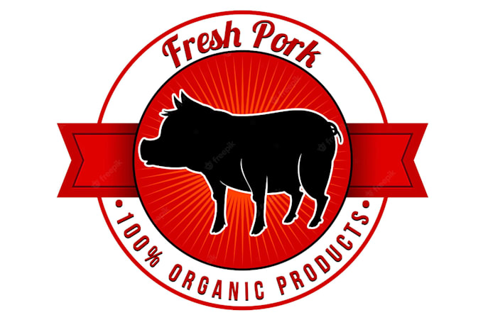 Design high quality pork pig logo with free source file by John_huffm99 ...