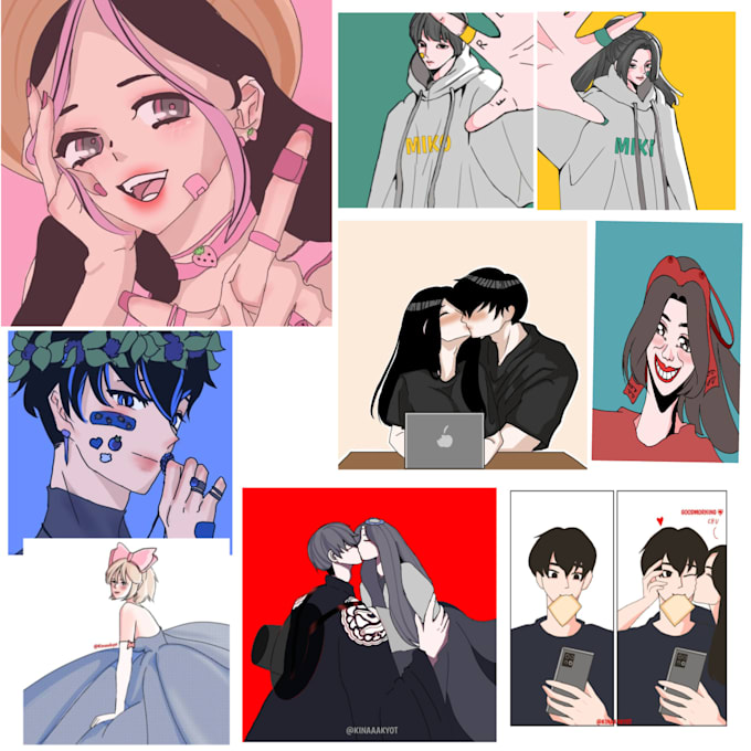 Draw chibi, anime, pixel artstyle by Shekinamiles | Fiverr