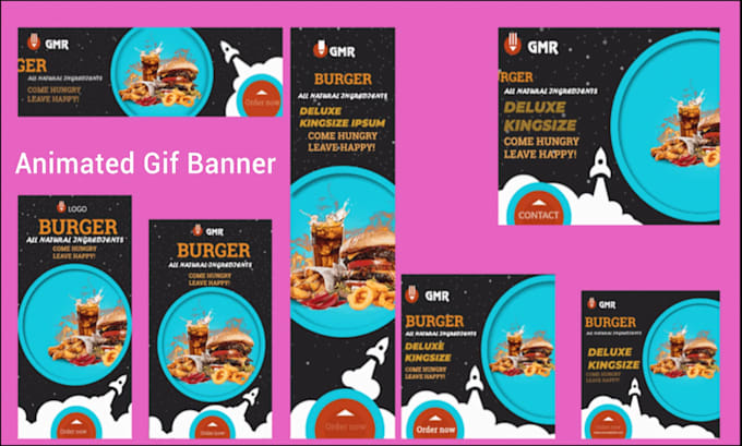 Create an animated gif banner for you by Gobindo71 | Fiverr