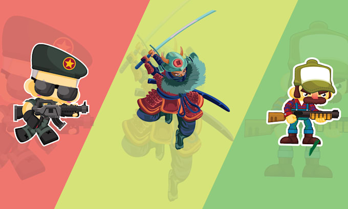 Design professional characters for 2d games in unity by Mann_graphic ...