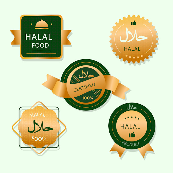 Do halal tag logo design for products by Mtayabt | Fiverr