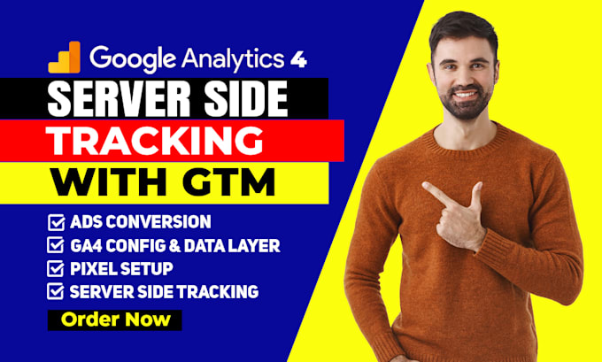 Setup google analytics 4, ga4, server side tracking with gtm by Pro_razib | Fiverr