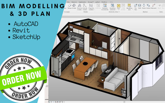 Draft architecture plans and bim modelling in revit, 2d and 3d draftsman by Engnmaryam | Fiverr