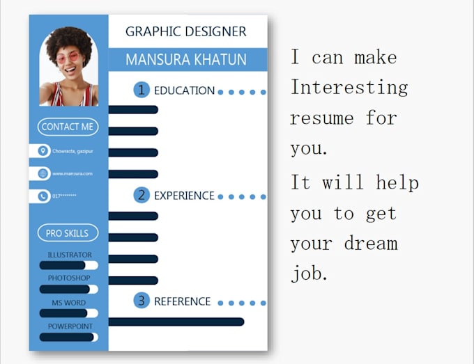 Make job worthy resume for you by Mansuramaria | Fiverr