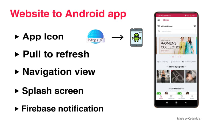 Convert your website to android app by Code_mub | Fiverr Convert your website to android app by Code_mub | Fiverr