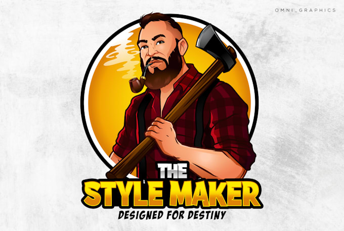 Create a cartoon character, caricature, mascot business logo by Omni ...