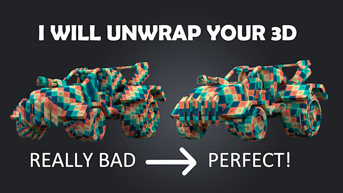 Unwrap your 3d models optional texturize it by J_pastor | Fiverr