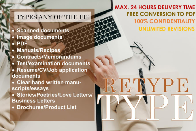 Do fast typing service, retype scanned image or pdf into your preferred ...