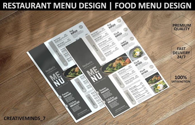 Design amazing menu, restaurant menu, food menu by Creativeminds_7 | Fiverr