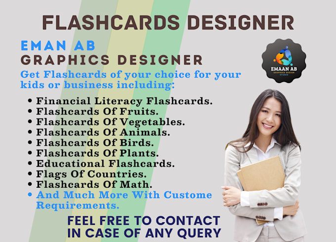 Design every type of flashcards by Emanbutt154 | Fiverr