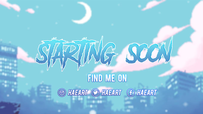 Create a stream screen, overlay, layout, banner for lives by Haeart ...