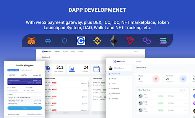 Web3 dapp with dex, ido, nft marketplace, and metamask by Lolaji | Fiverr