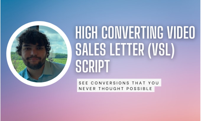 Write high converting video sales letter scripts and vsl copywriting by ... Write high converting video sales letter scripts and vsl copywriting by ...