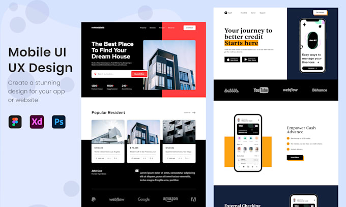 Create a stunning, modern and unique website design by Hilaypatel96 ...