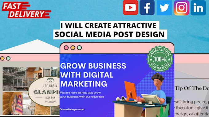 Create high engagement social media post designs by Yungintro | Fiverr