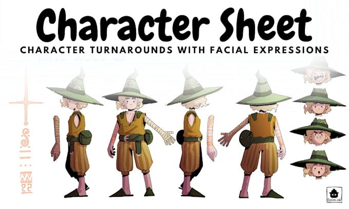 Design game or comic characters with sheet and turnarounds by Mehdidali | Fiverr