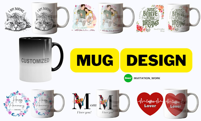 Create an beautiful custom mug design in just 2 hours by Invitation ...