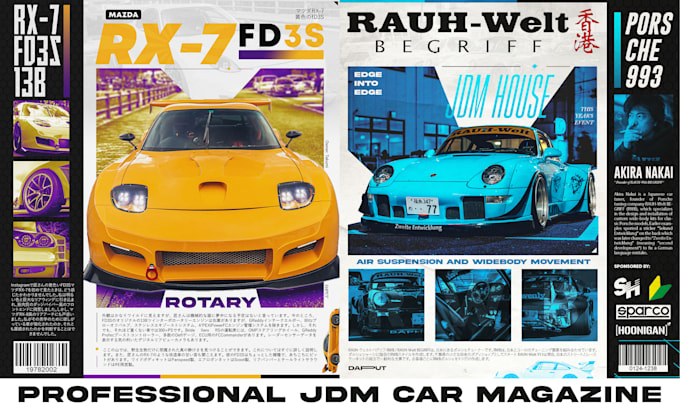 Design a professional jdm car magazine cover within 24 hours by ...