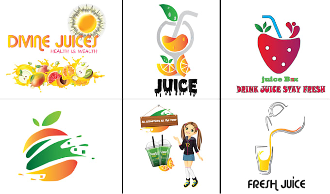 Design juice bar or smoothies shop logo by Shariq_graphic | Fiverr